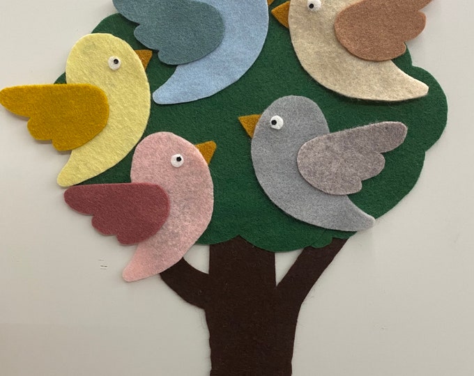 Two Little Black Birds Felt Story With Bonus Verses. A Preschool and ...