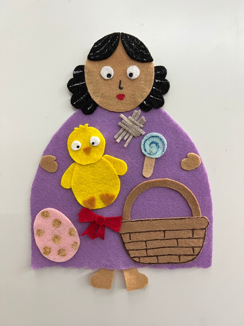 There Was an Old Lady Who Swallowed a Chick Felt Story,easter Felt ...