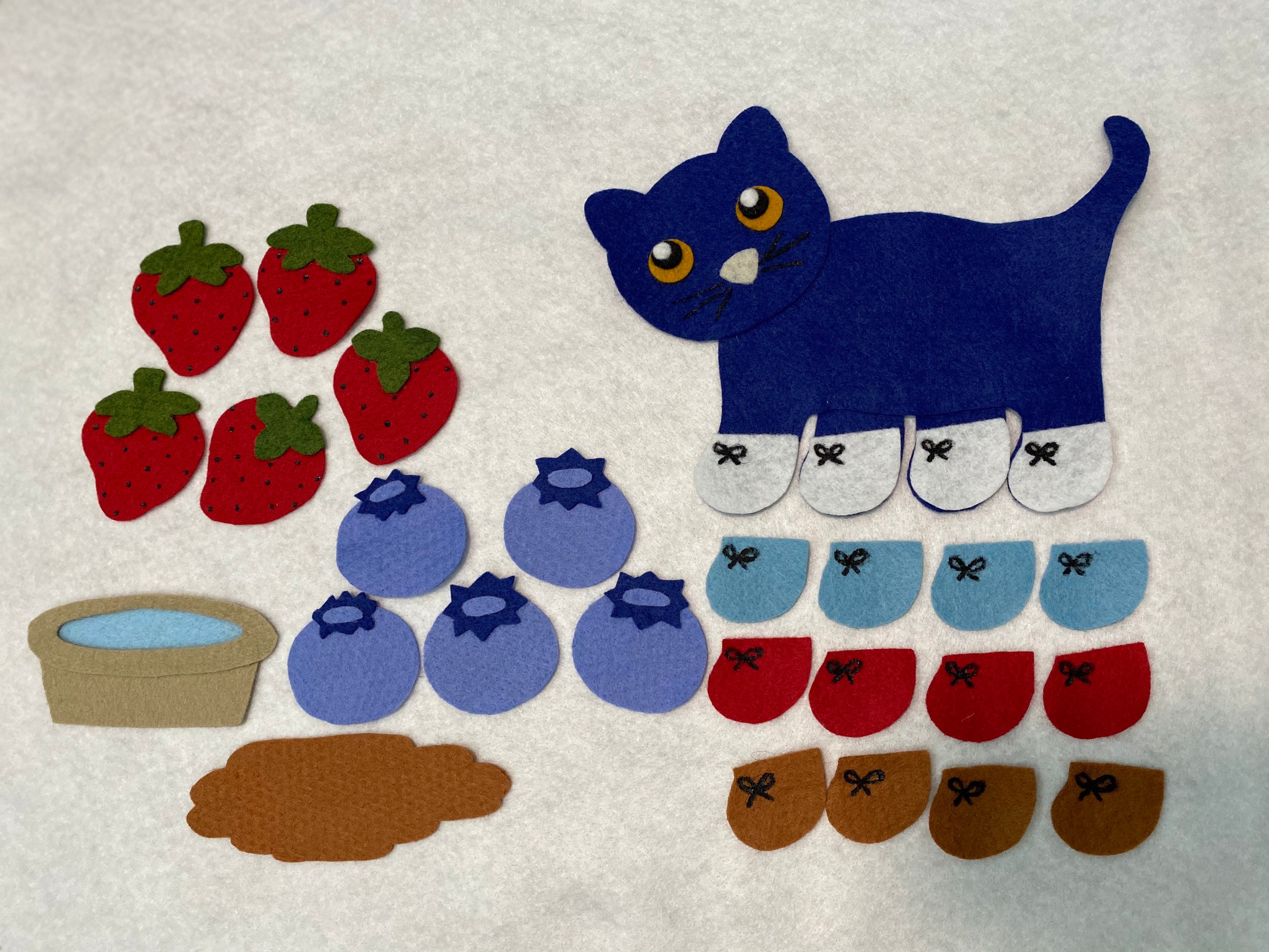 Pete the Cat I Love My White Shoes Felt Story, Pete the Cat Felt Story ...