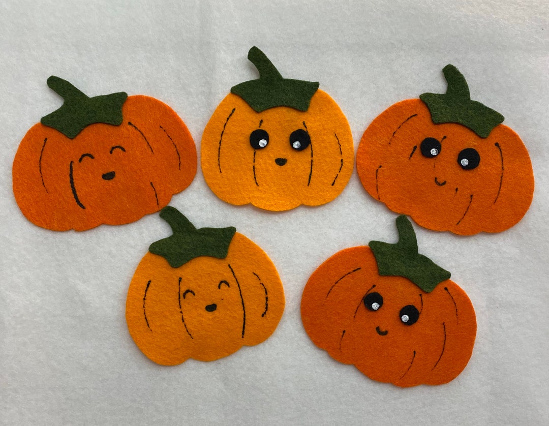 5 Little Pumpkins Felt Story, Felt Story, Felt Pumpkins, Fall Felt ...