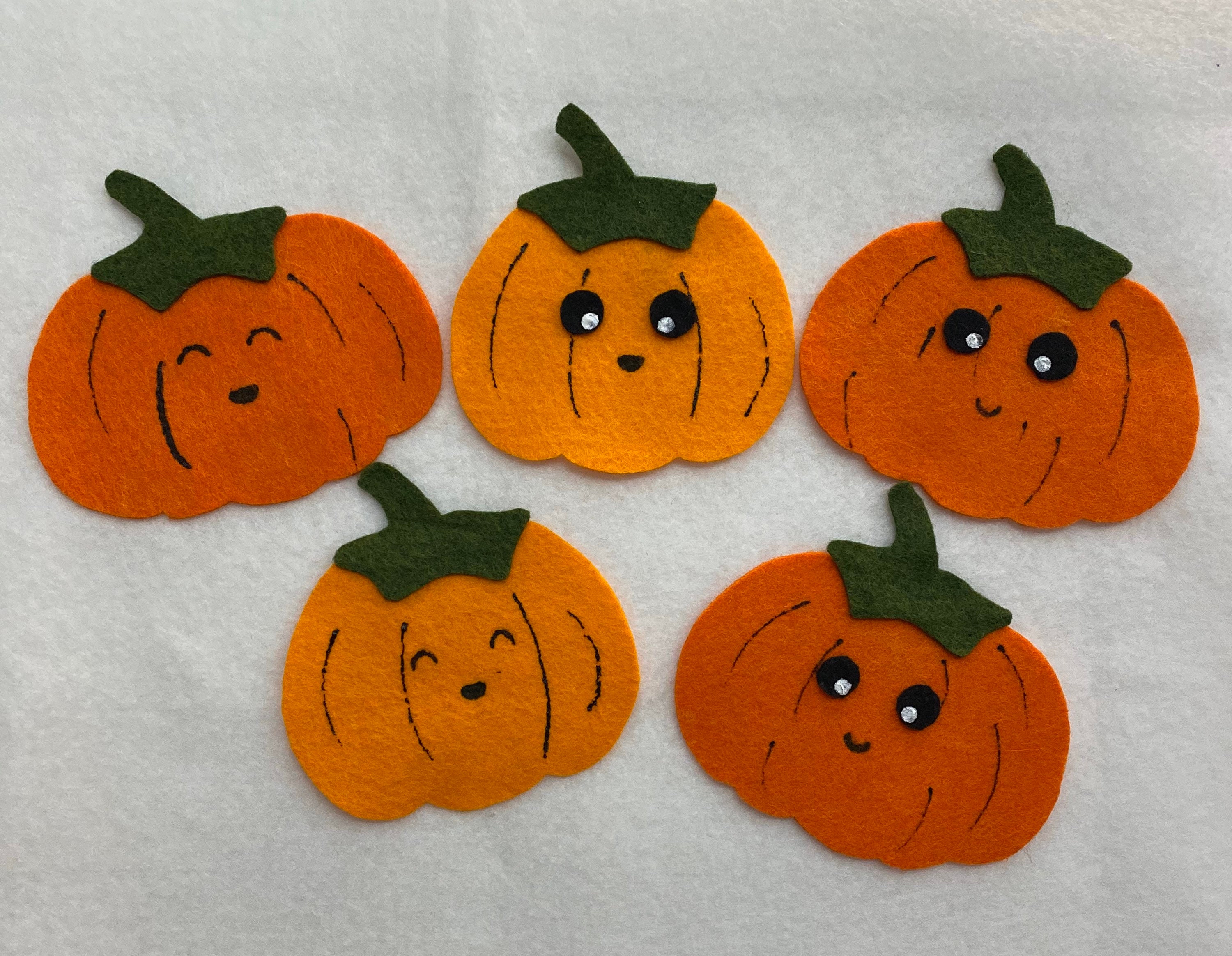 5 Little Pumpkins Felt Story, Felt Story, Felt Pumpkins, Fall Felt ...