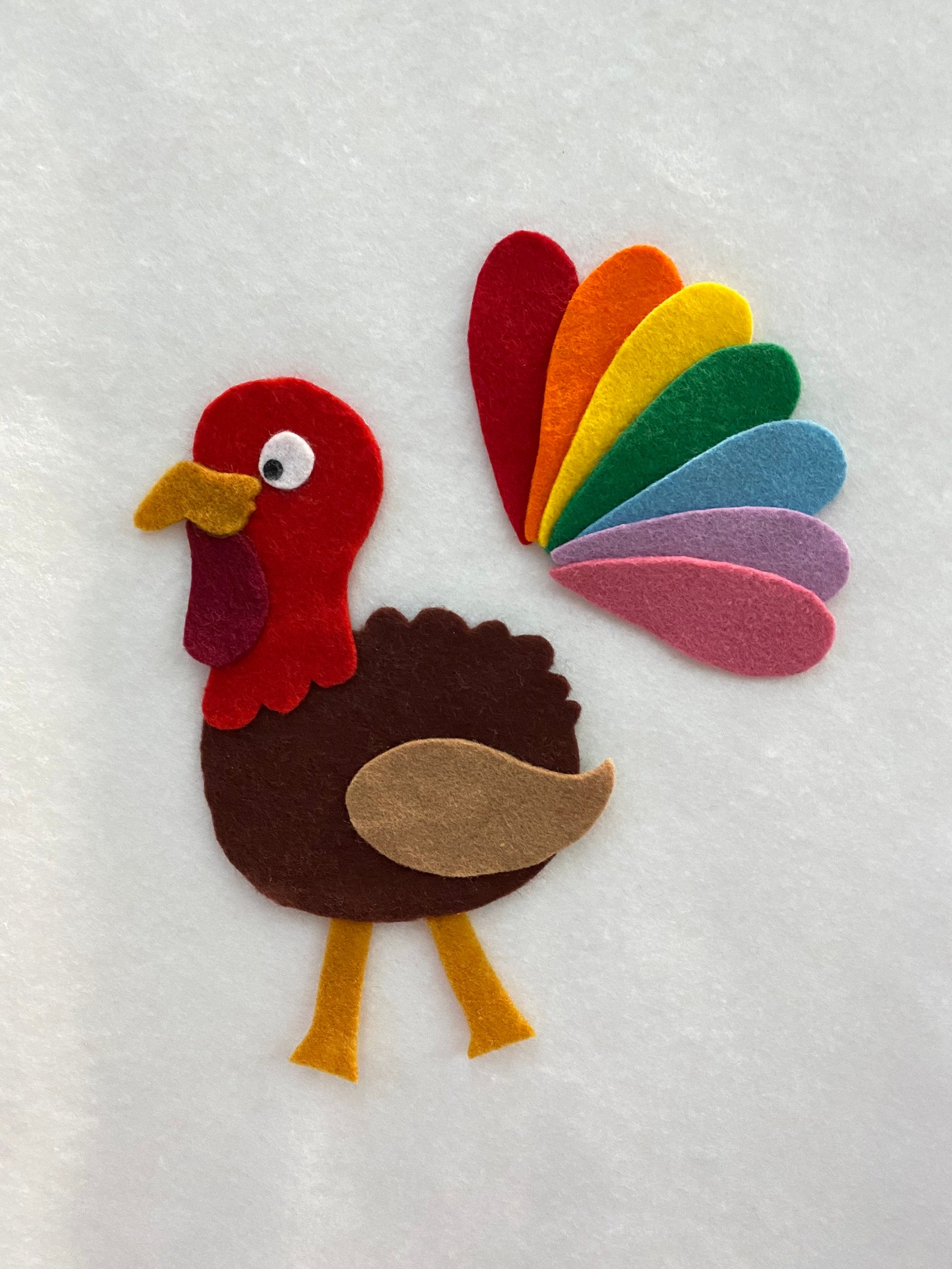 Turkey Wore His Rainbow Feathers Felt Story, Felt Stories, Flannel ...