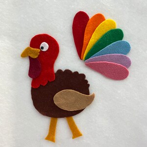 Turkey Wore His Rainbow Feathers Felt Story, Felt Stories, Flannel ...