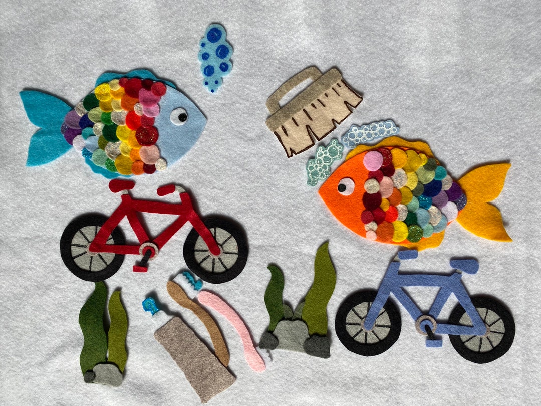 Goldfish Felt Story,flannel Board Story,rainbow Fish Felt,handmade ...