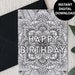Happy Birthday, Coloring Card, Mandala, Printable, Digital Download ...
