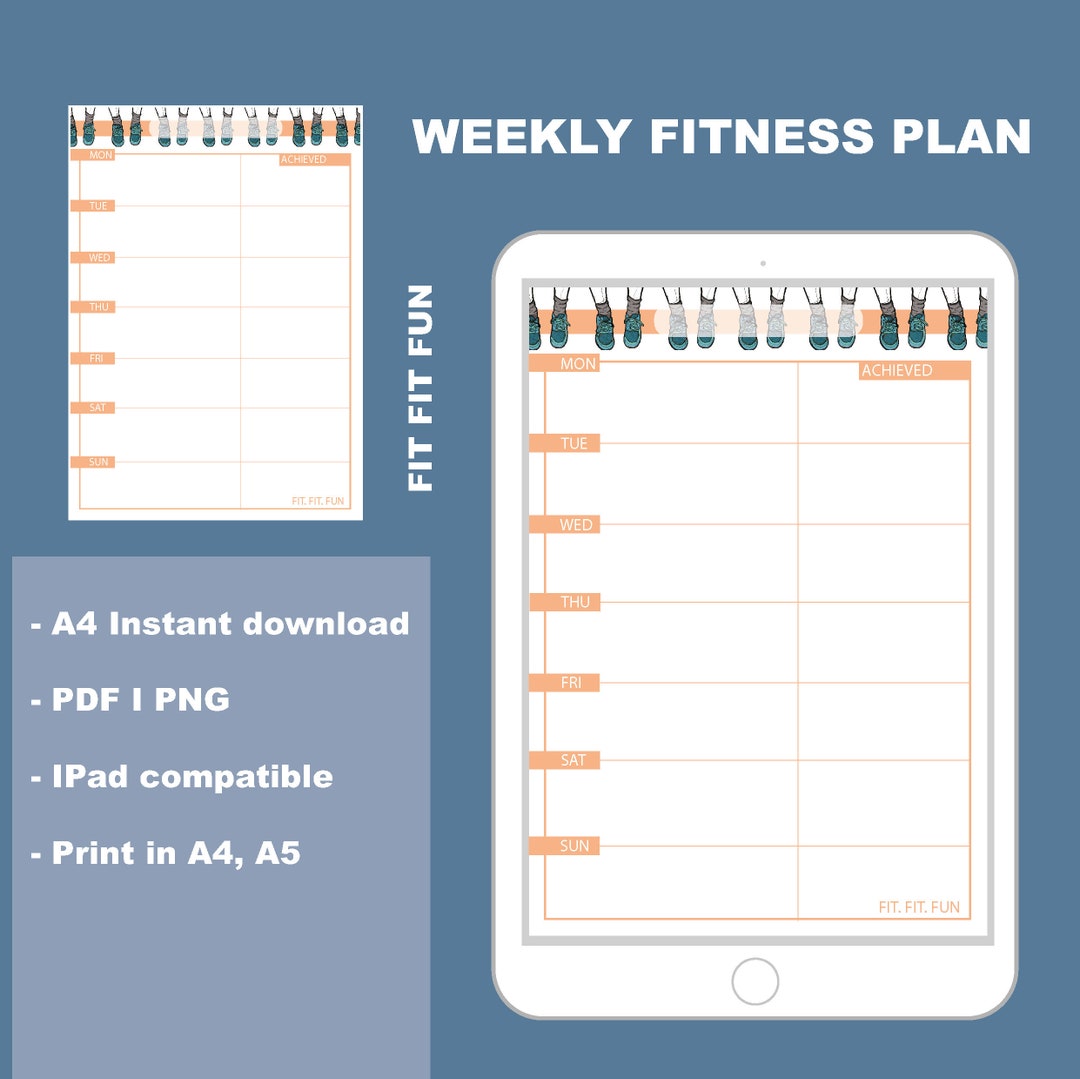 Fitness Diary - Organiser | Runner Illustration | Download Printable ...