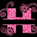 H-glitter Split Alphabet SVG H Monogram H Letter DXF - Etsy