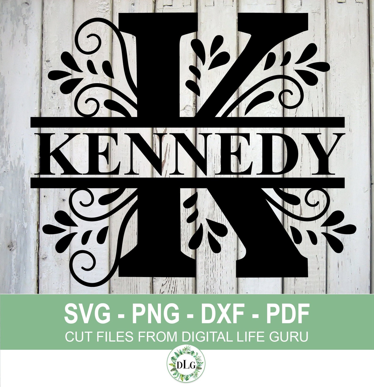 K-split Alphabet K Letter K Monogram SVG DXF Downloadable - Etsy