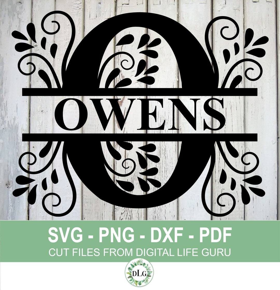 O-split Alphabet SVG, O Monogram, O Letter, DXF Downloadable File ...