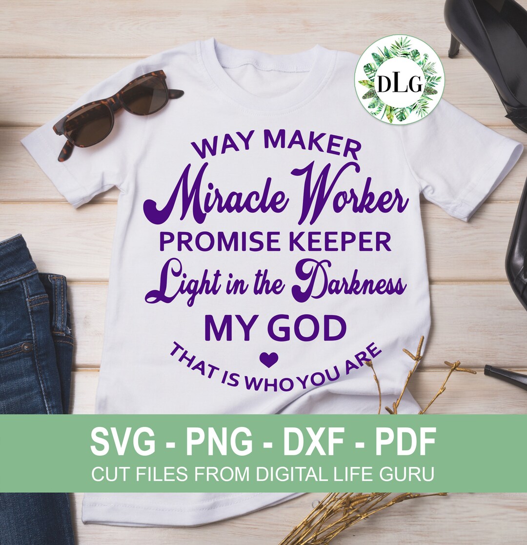 Waymaker SVG, DXF Miracle Worker, Instant Download, Vinyl Cut, Cut File ...