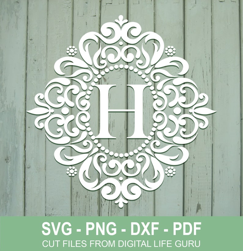 H-Alphabet Letter SVG DXF Monogram/ Buy 3 Get 30% off | Etsy