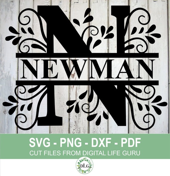 N-split Font SVG Monogram SVG N Letter DXF Downloadable - Etsy