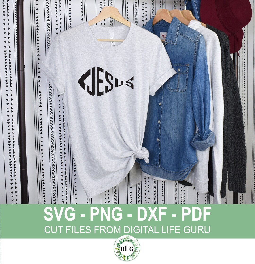 Jesus Fish Faith Christian SVG, DXF, Png, Pdf Downloadable Files - Etsy