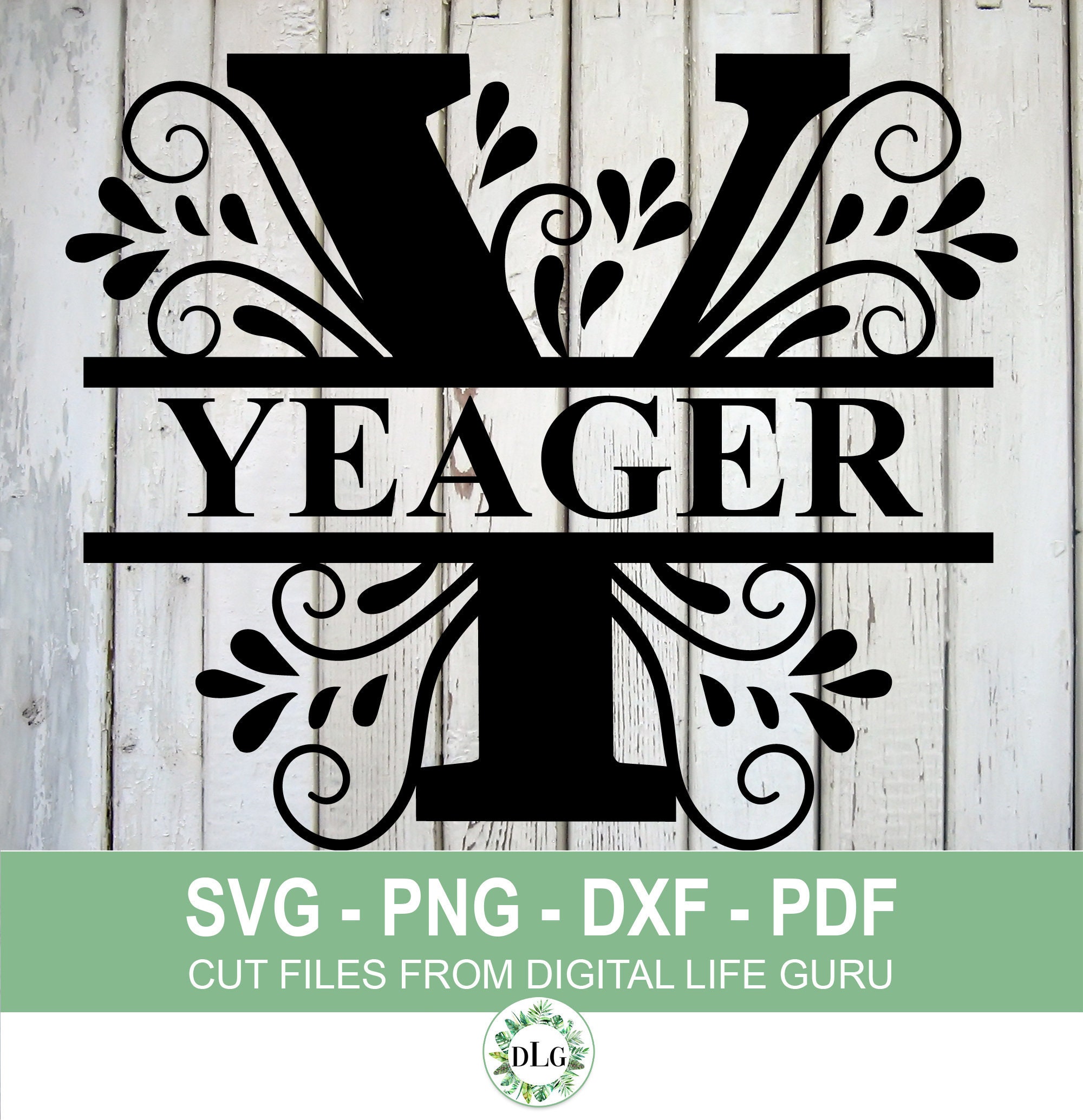 Y-split Alphabet, Y Monogram, Y Letter, SVG, DXF Downloadable File ...