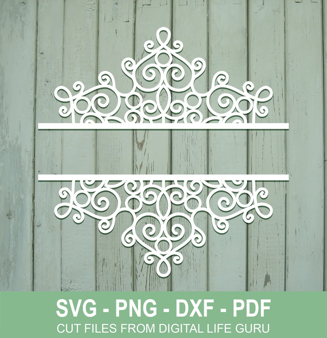 Snowflake Split Svg, Png, Pdf, Dxf Downloadable File - Etsy