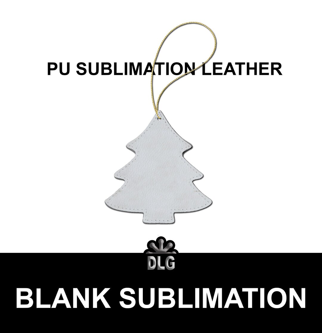 Blank Sublimation Christmas Tree Ornament Set of 10 White Polyester ...