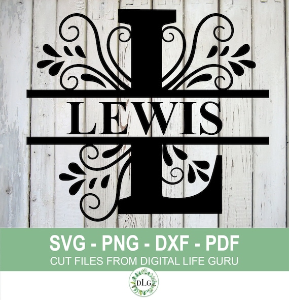 L-split Alphabet SVG L Monogram L Letter DXF Downloadable - Etsy