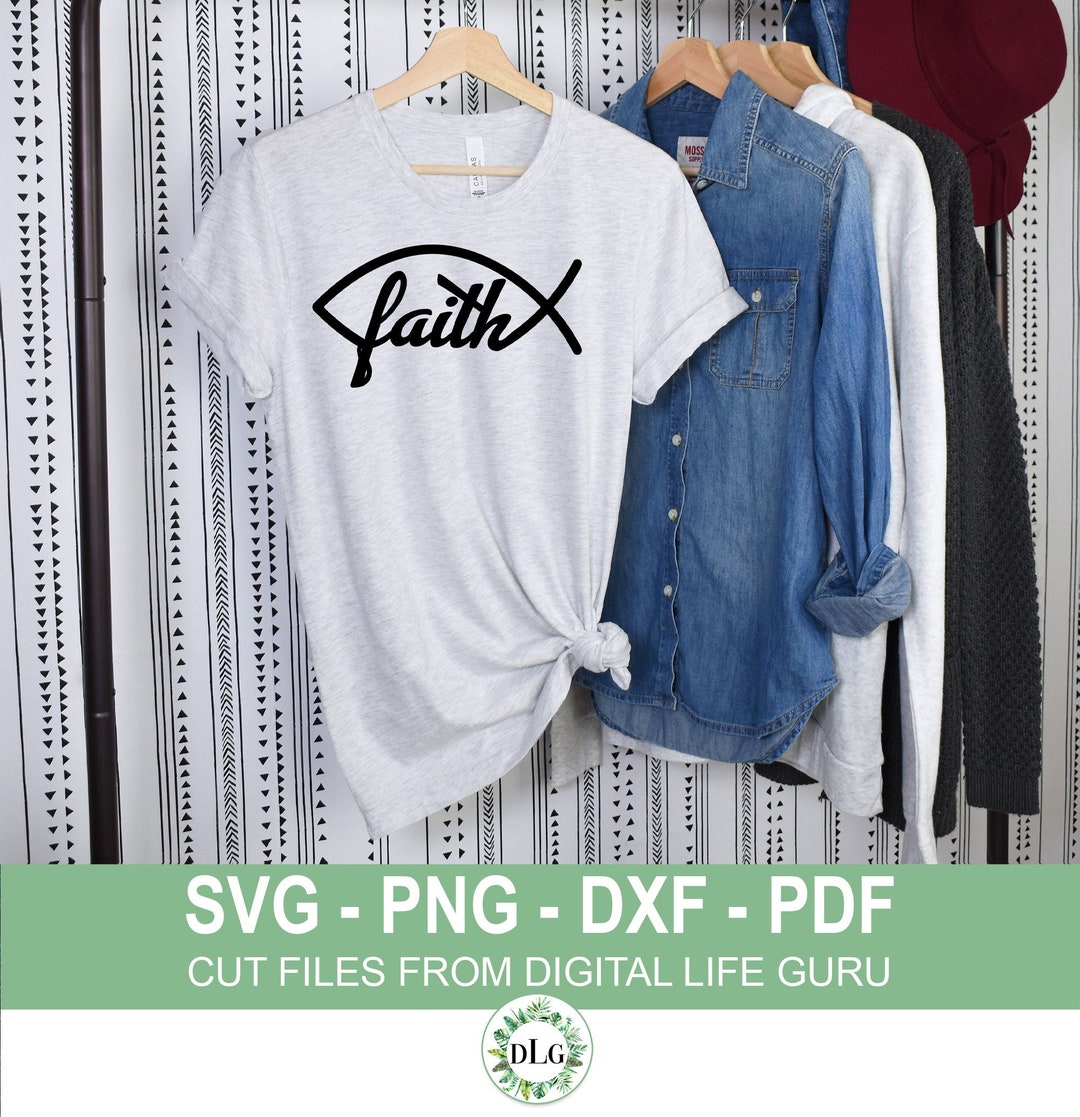 Faith Fish Christian SVG, DXF, Png, Pdf Downloadable Files - Etsy