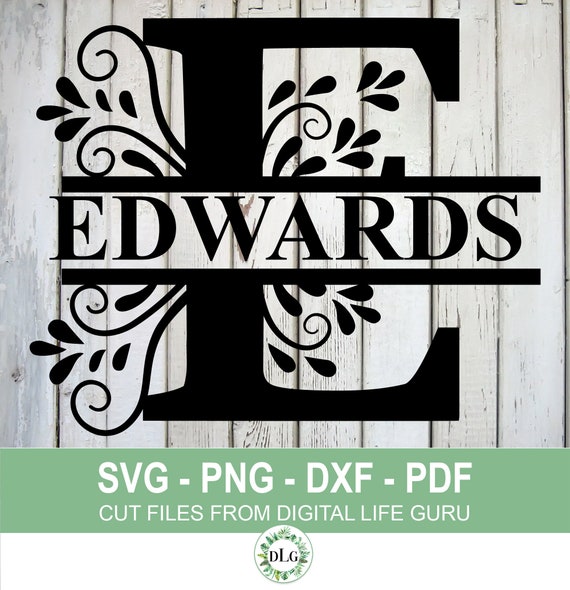E-Split Alphabet SVG E monogram E letter Cut Files | Etsy