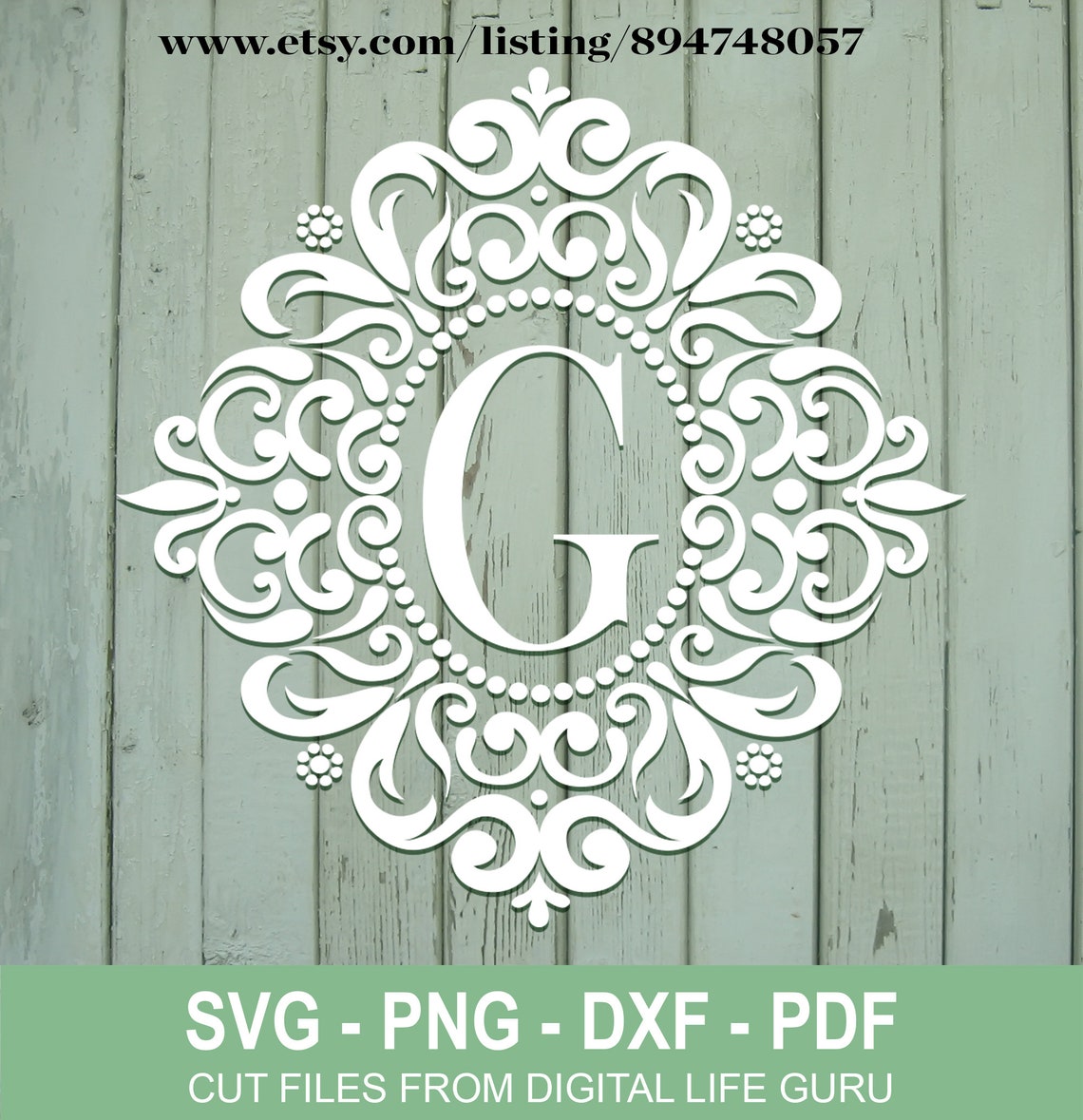 G-split Alphabet SVG, G Monogram, G Letter, DXF Downloadable File ...