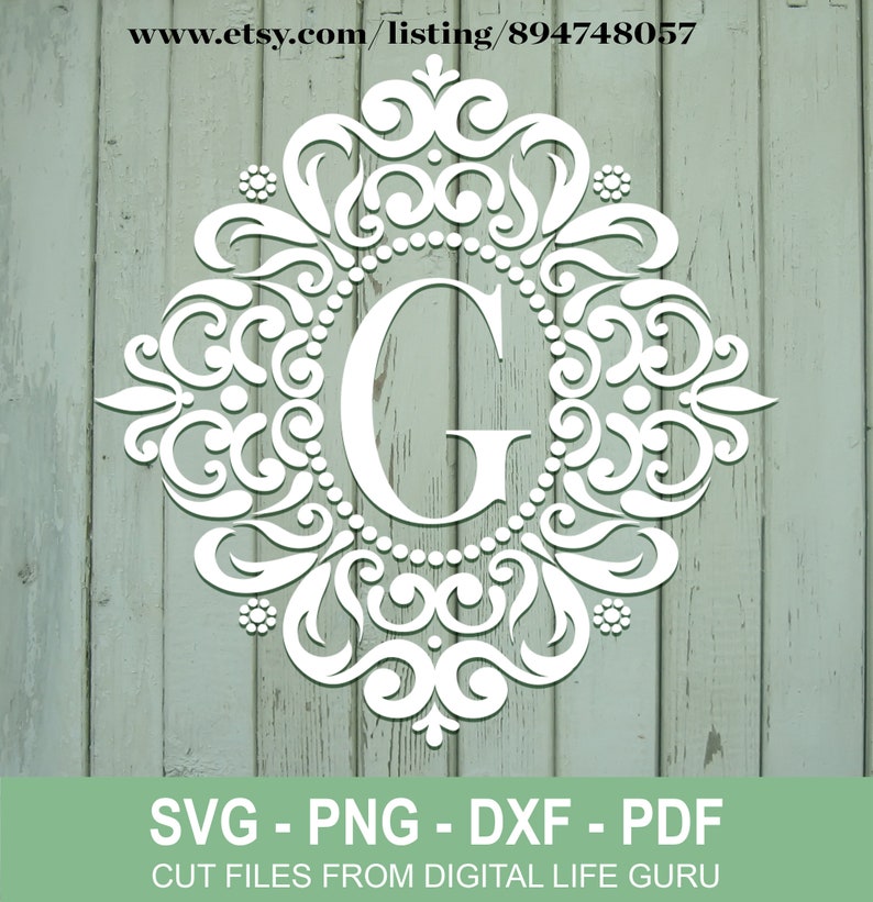 G-split Alphabet SVG, G Monogram, G Letter, DXF Downloadable File ...