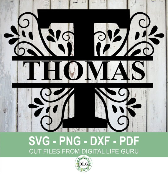 T-split Alphabet T Monogram T Letter SVG DXF Downloadable | Etsy