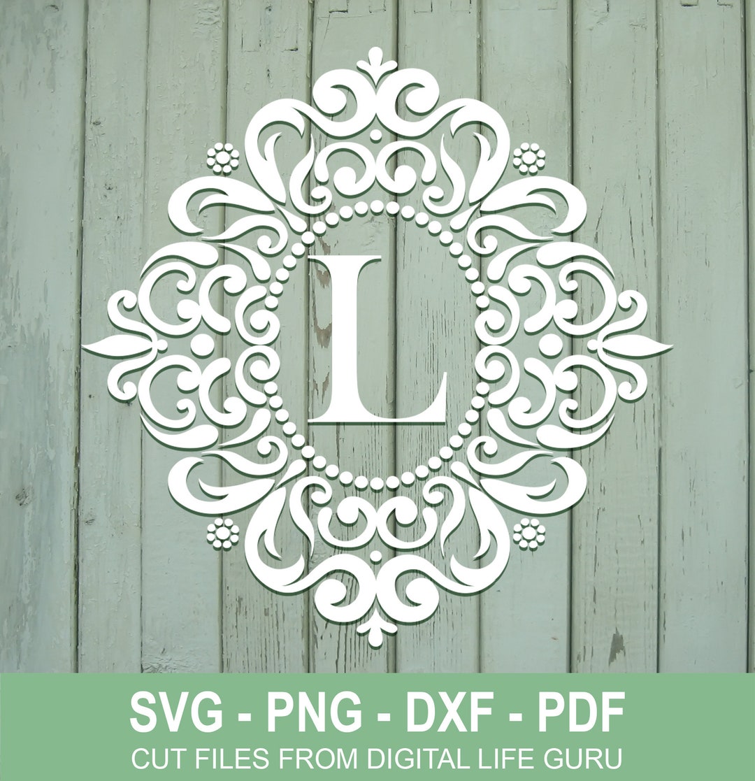 L-alphabet Letter SVG, DXF Monogram/ Buy 3 Get 30% off Coupon=buy3get30 ...