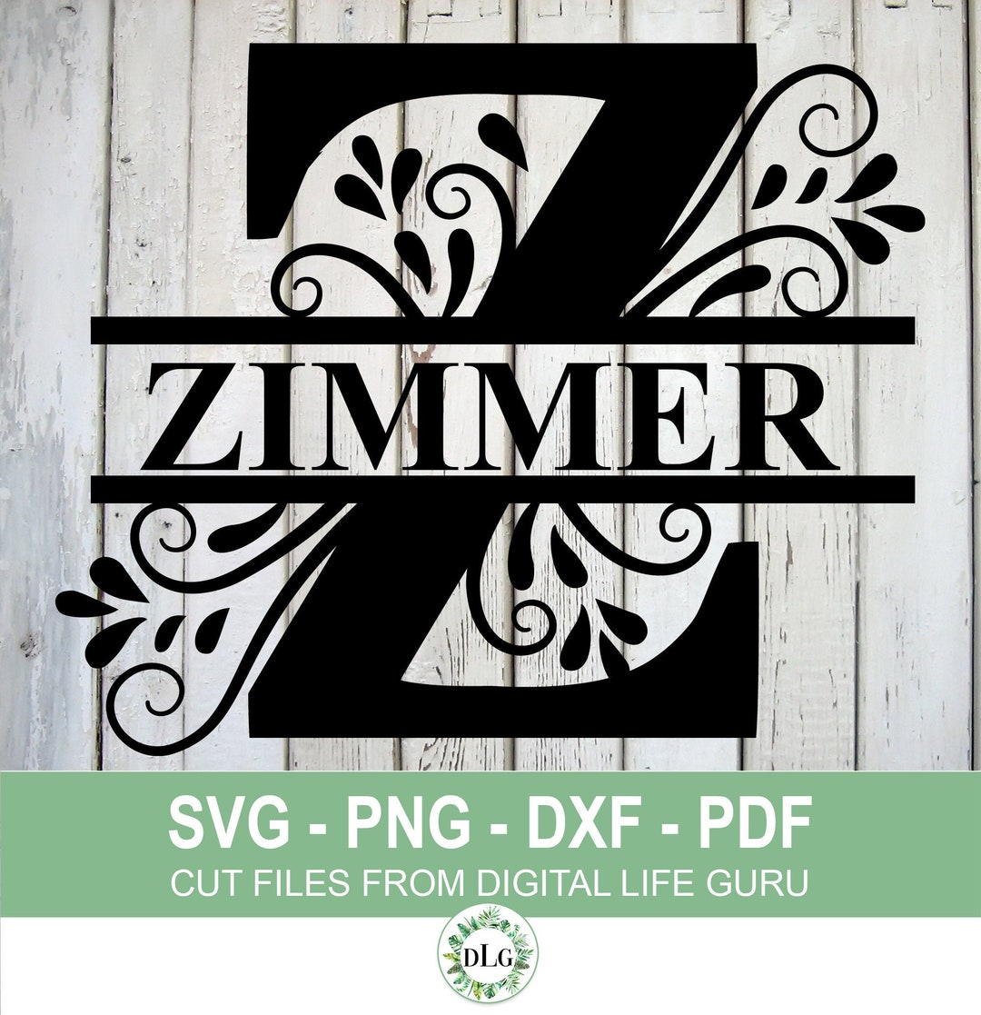 Z-split Alphabet SVG, Z Monogram, Z Letter, DXF Downloadable File ...