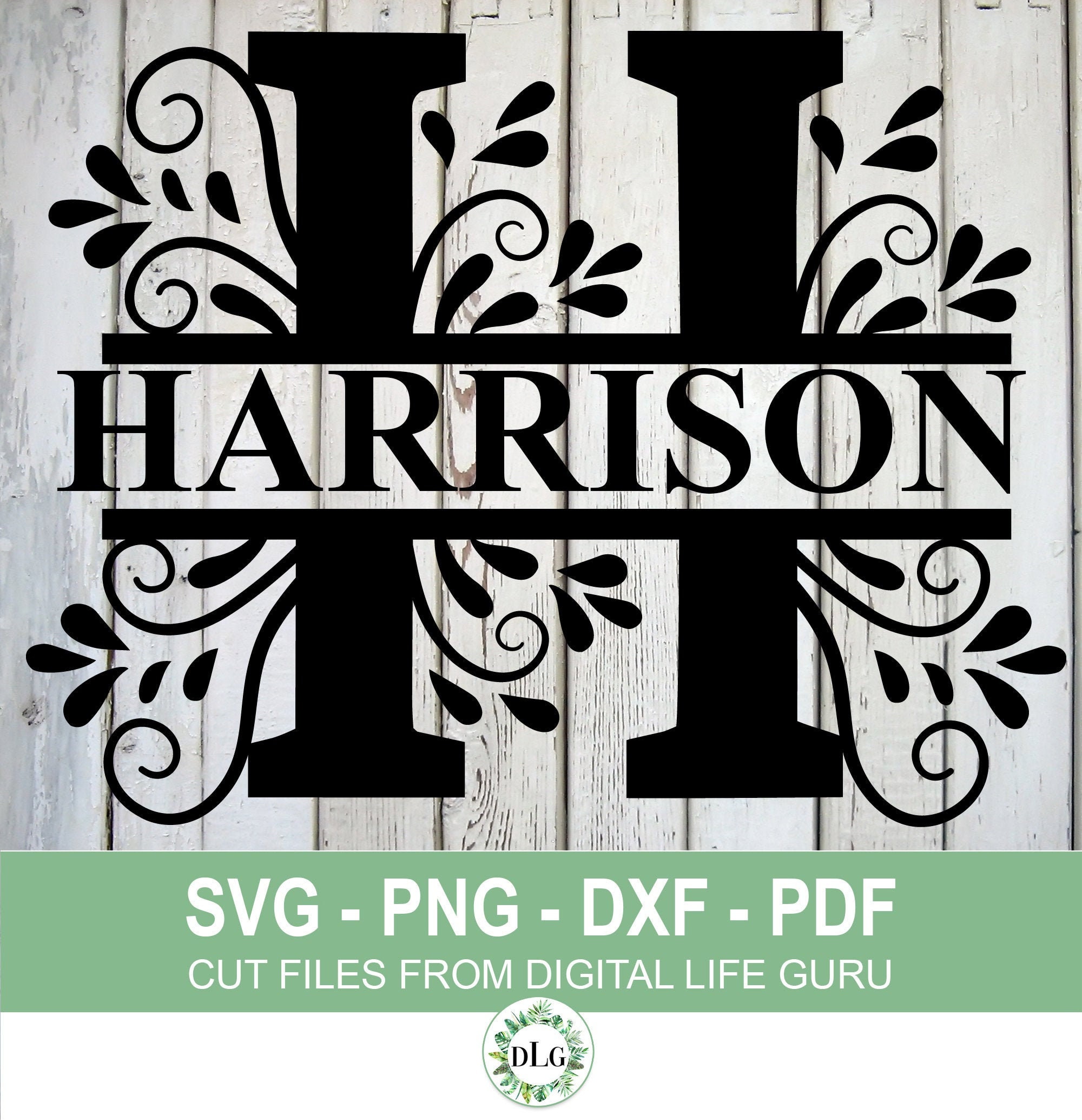 H-split Alphabet SVG H Monogram H Letter DXF Downloadable - Etsy