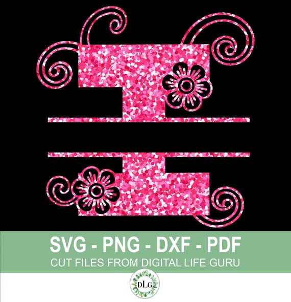 I-glitter Split Alphabet SVG I Monogram I Letter DXF - Etsy