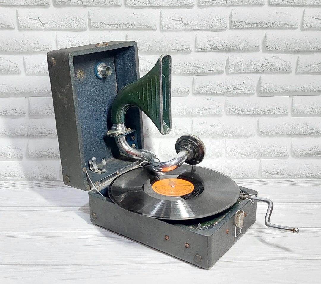 Gramophone Northern Press Leningrad, Travel Gramophone, Small. - Etsy