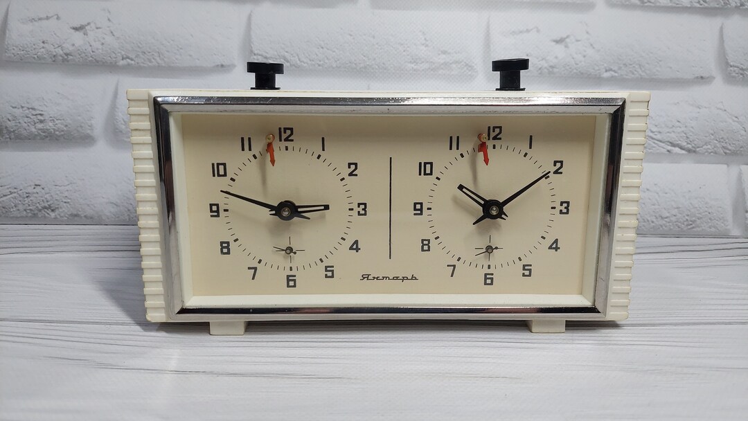Soviet Chess Clock Chess Timer Chess Clock Amber Vintage CHESS CLOCK ...