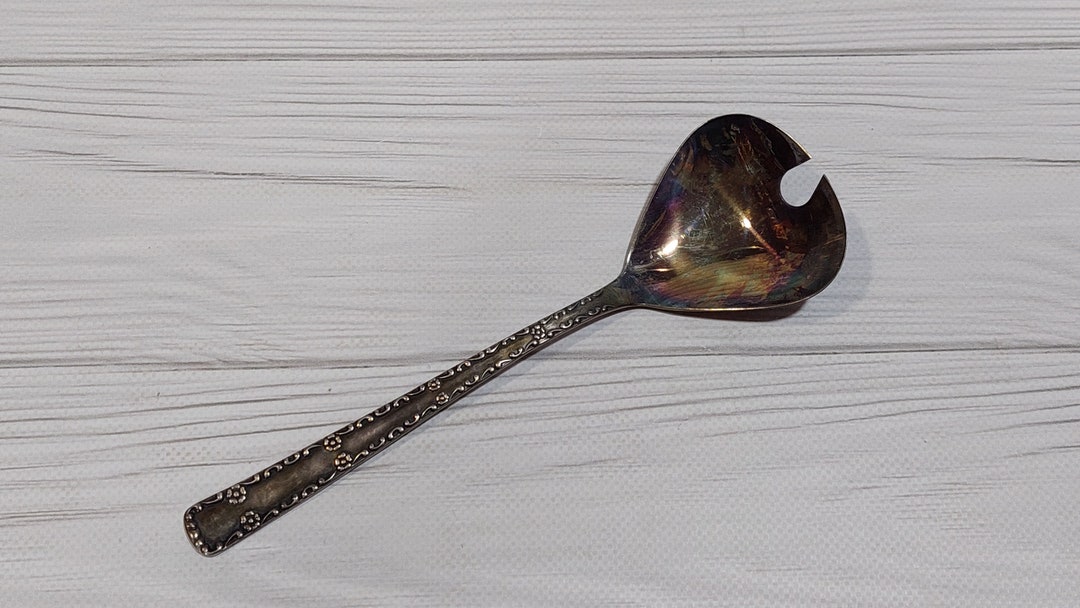 Nickel Silver Salad Spoon From the Eighties Talitsky Plant - Etsy
