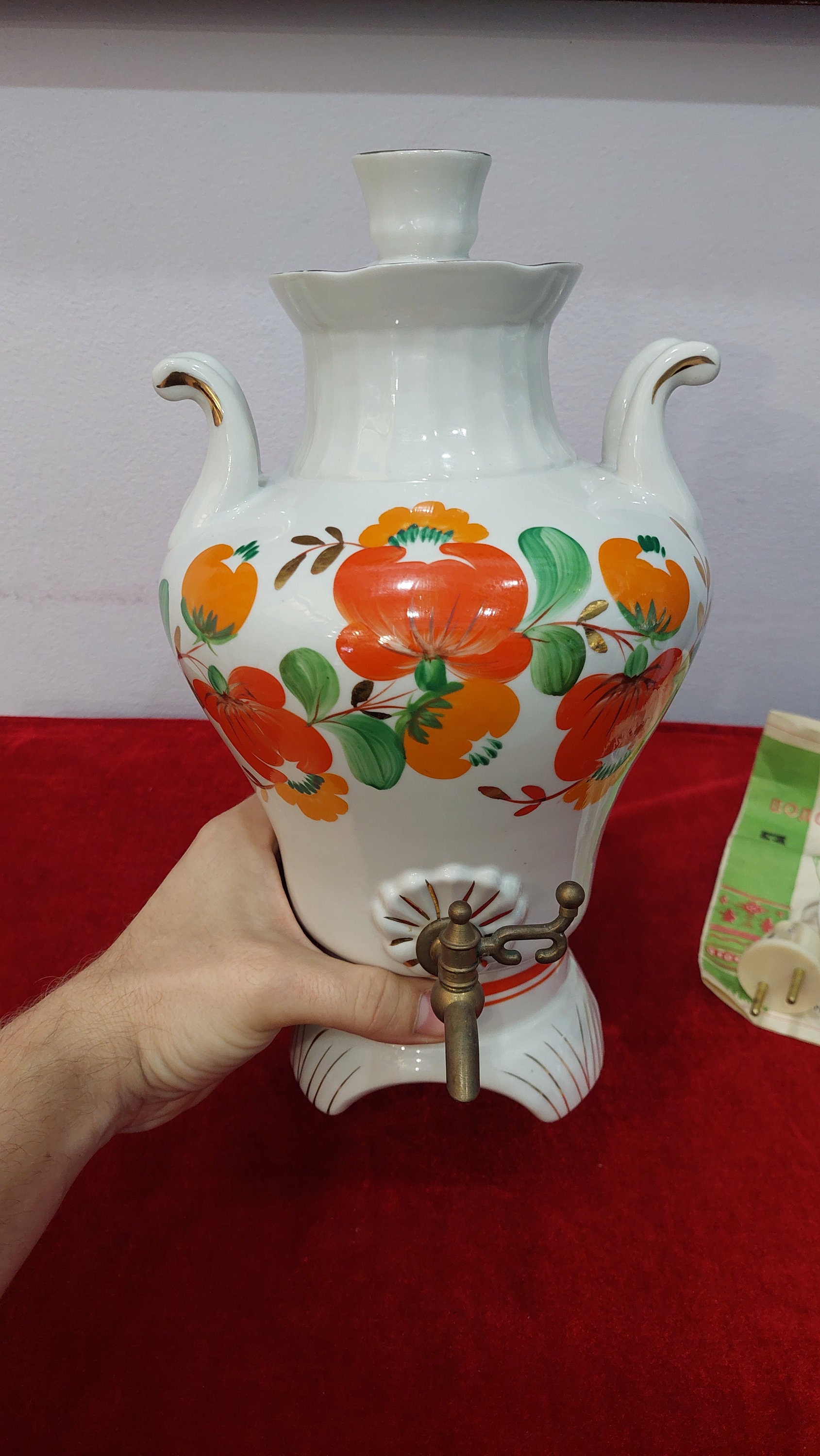 Porcelain Samovar. Hand Painted Samovar.samovar. Samovar. Electric ...