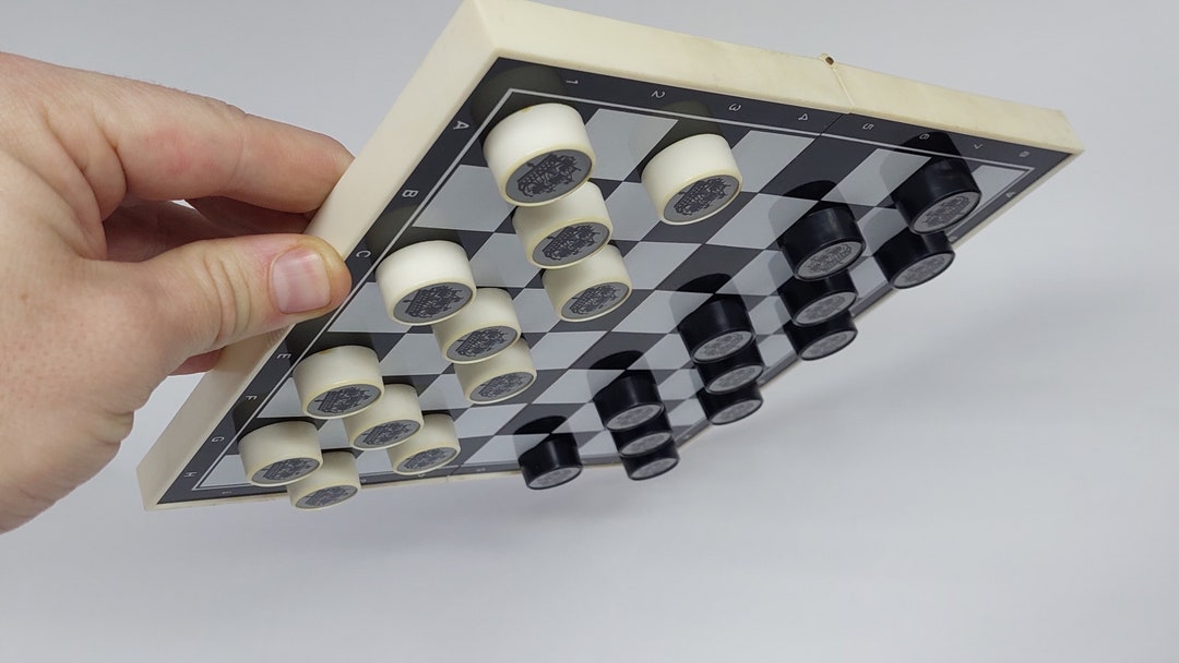 Vintage Checkers, Checkers for Playing at Sea on the Road, in the Air ...