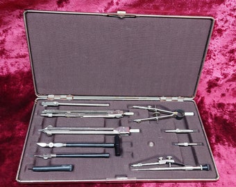 Vintage Drawing Tools Compass Set School Supplies Descriptive Geometry ...