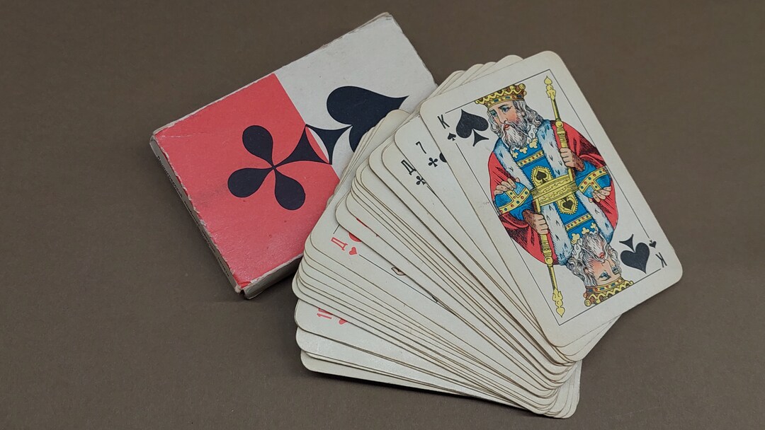 Vintage Deck of Playing Cards 36 Pcs. - Etsy