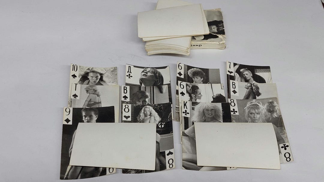 Vintage Collectible Playing Cards, Beautiful Girls 1980s, Rare Playing ...