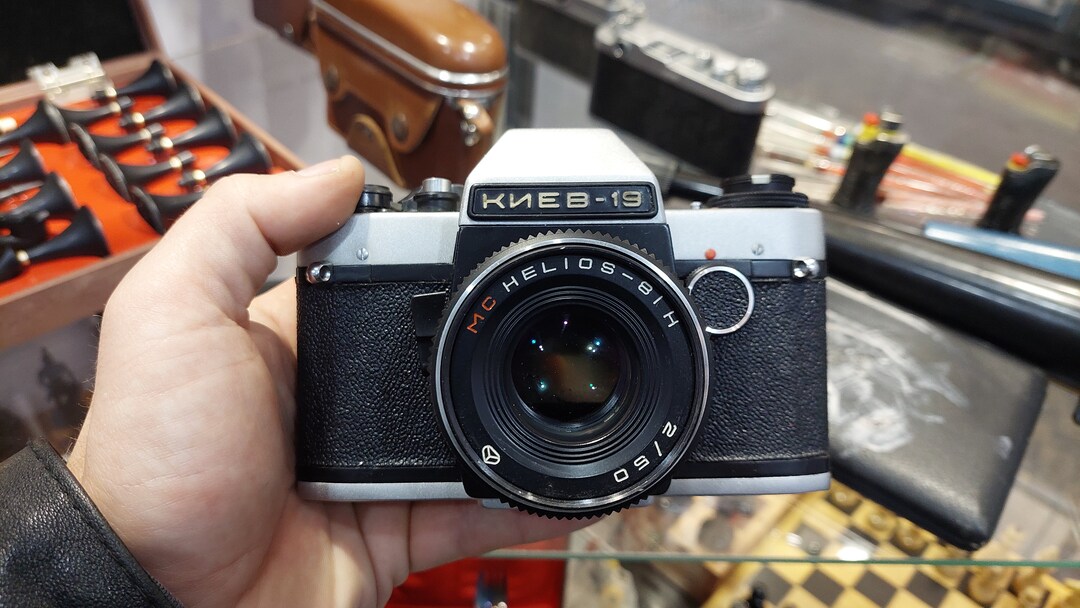 Vintage Camera Kyiv 19 Lens Helios81h Antique Camera Rare Camera Retro ...
