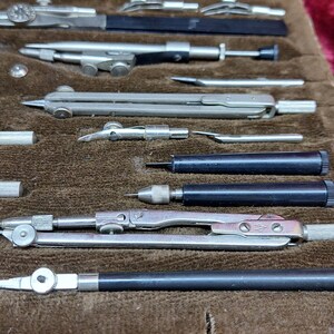 Vintage Drawing Tools Compass Set School Supplies Descriptive Geometry ...