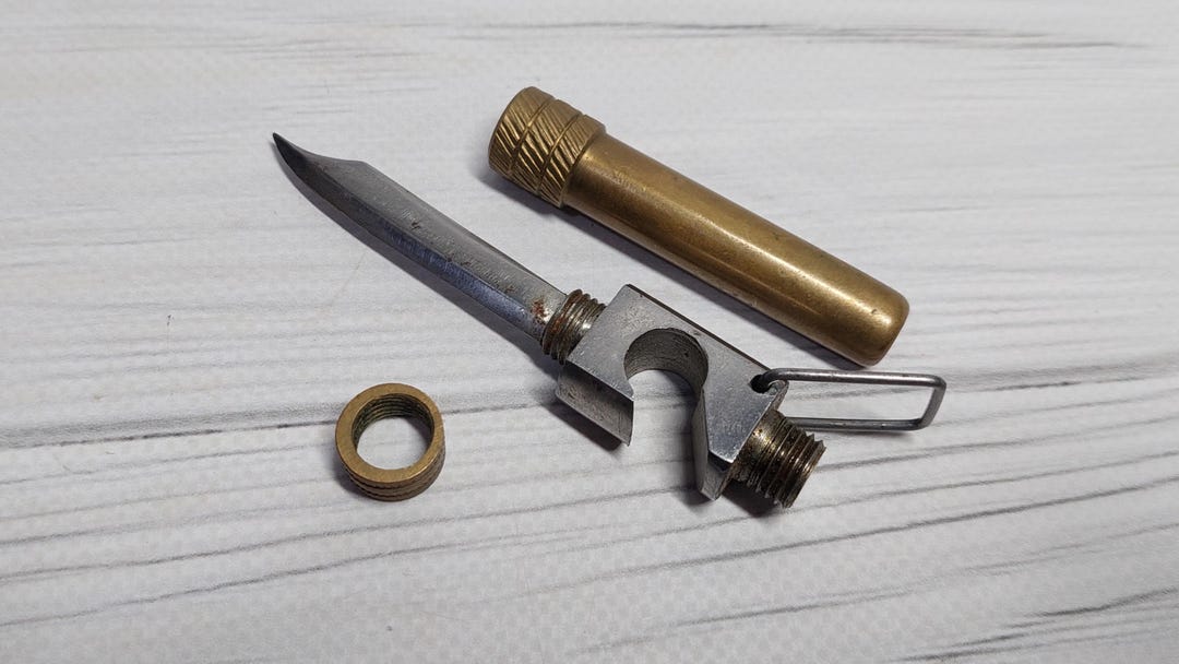 Tourist Bottle Opener With Unscrewable Blade Barrel Knife - Etsy