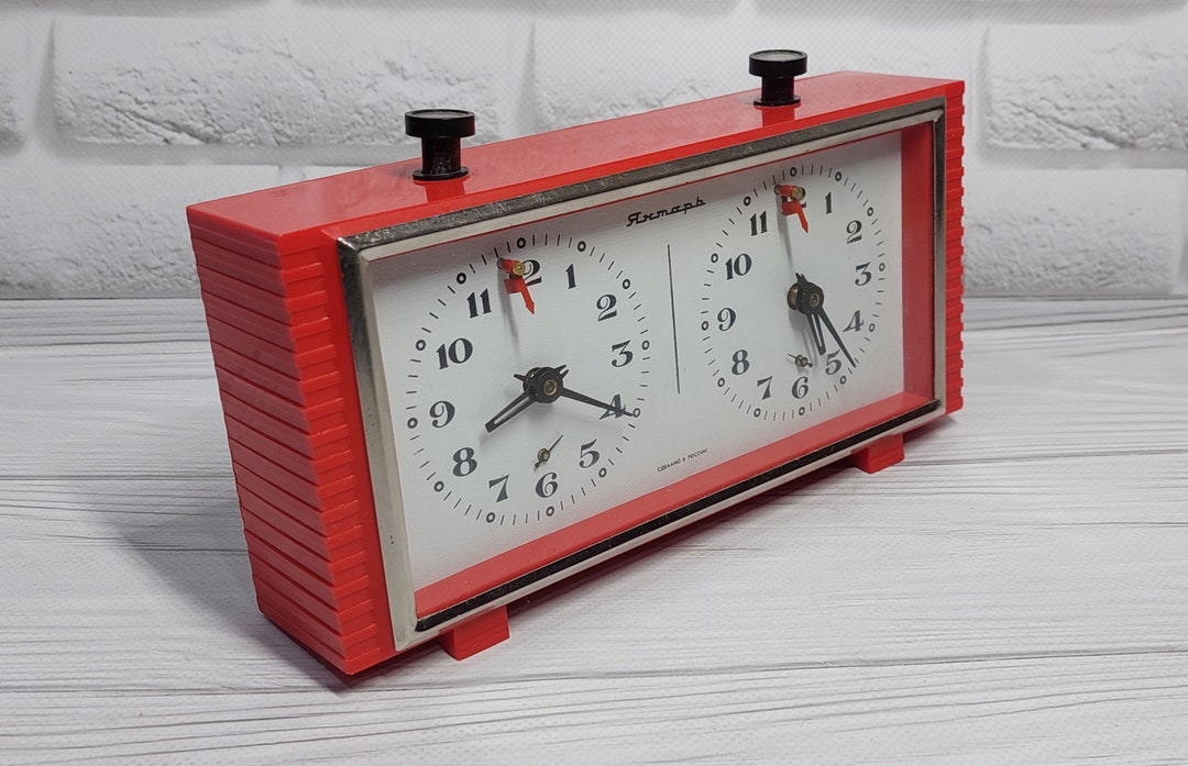 Soviet Chess Clock Chess Timer Chess Clock Amber Vintage CHESS CLOCK ...