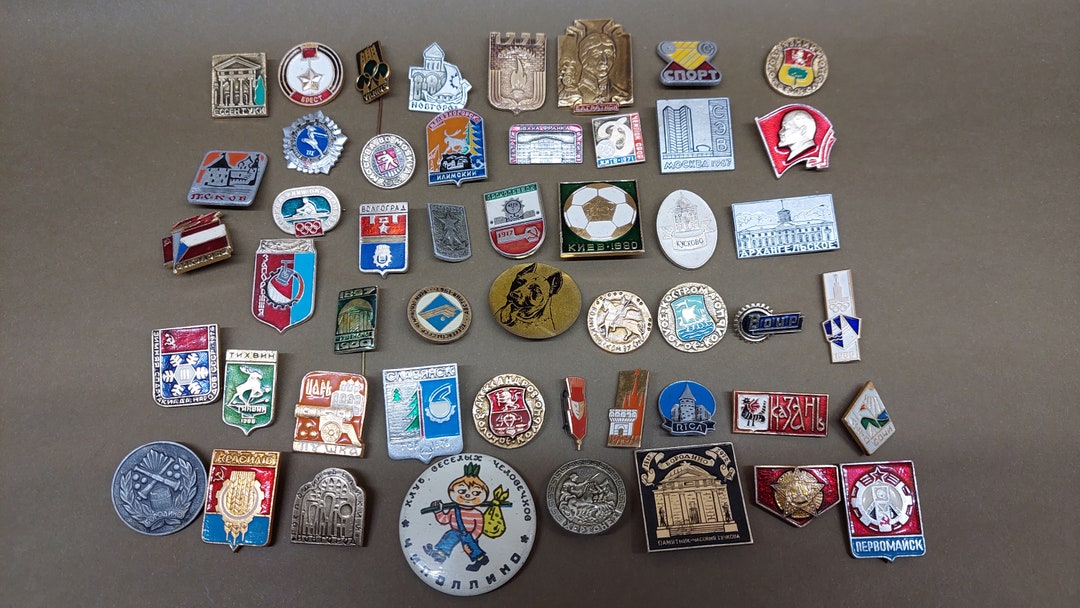 Enamel Badges Cold War Communism Badges for Vintage Backpacks Jackets ...