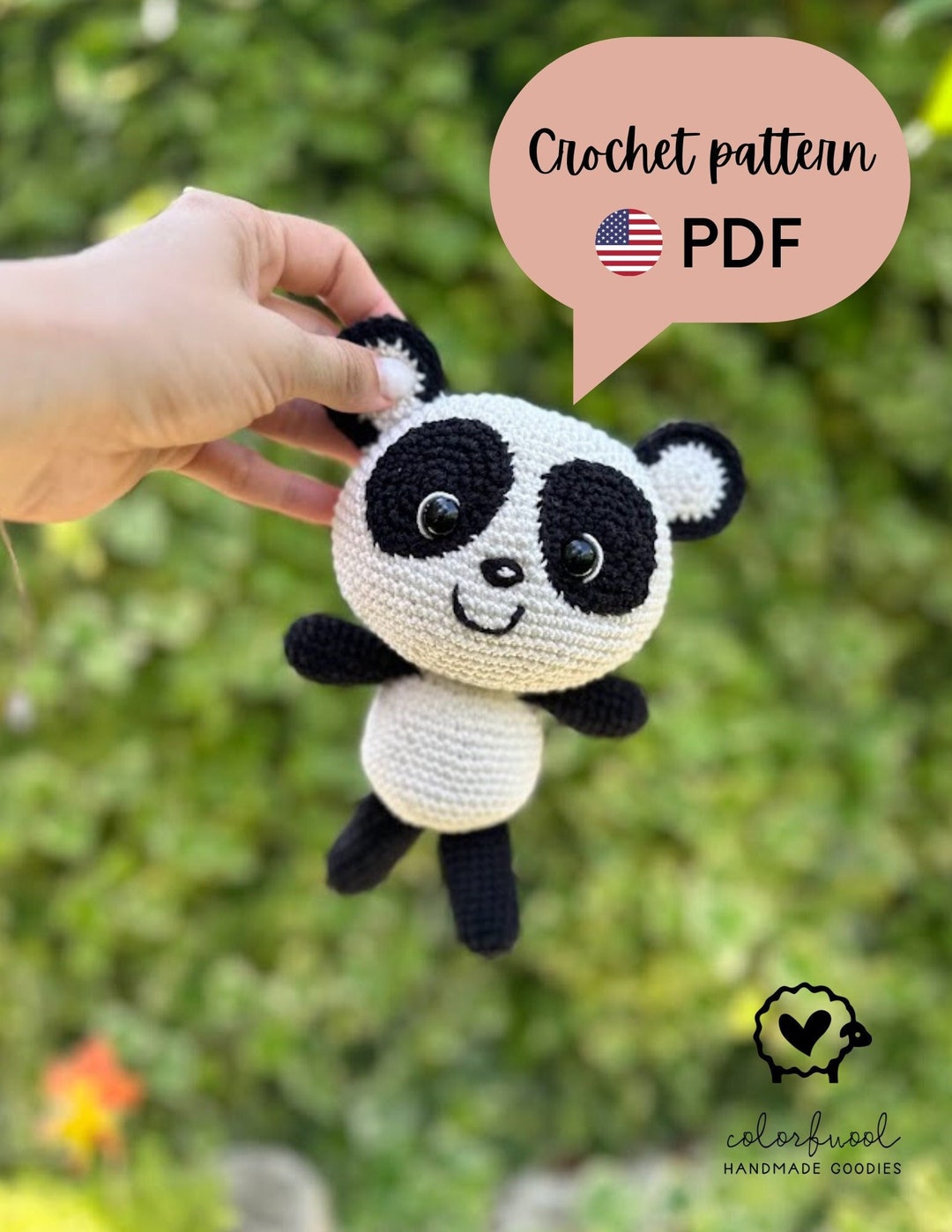 Mimo the Panda Bear, Crochet Pattern PDF - Etsy