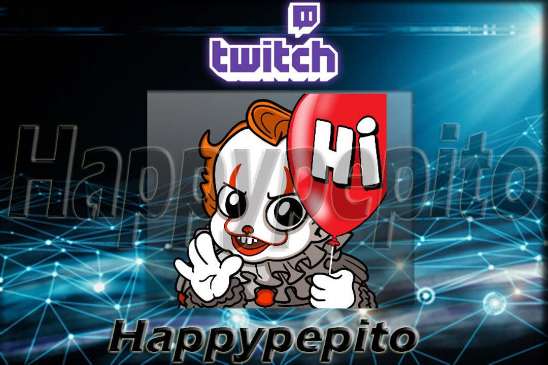Cute Pennywise Hi,twitch Emote,clown,horror Emote,cute It,emotes for ...