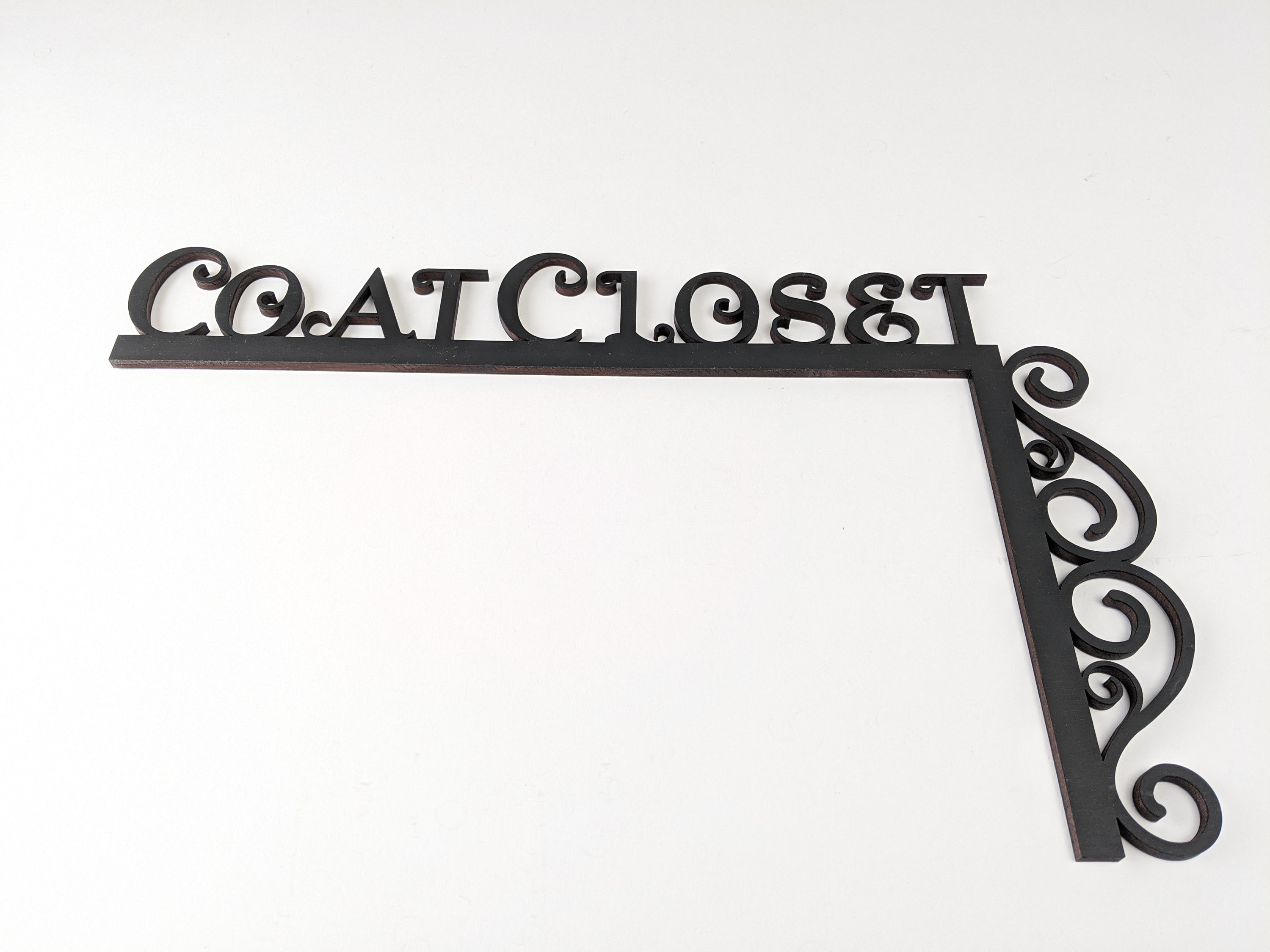 Coat Closet Door Topper Made of Wood / Over the Door Sign / - Etsy