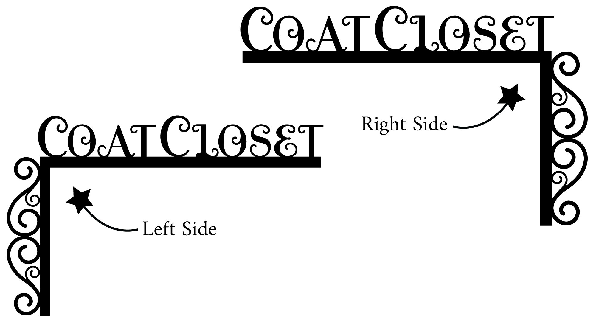 Coat Closet Door Topper Made of Wood / Over the Door Sign / - Etsy