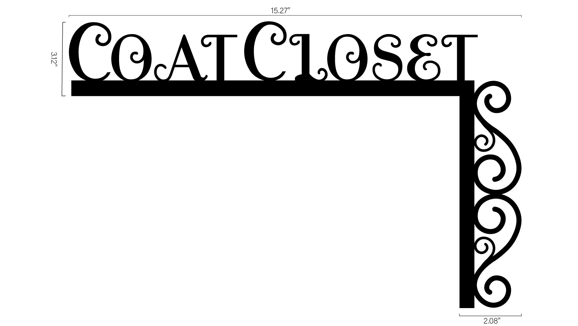 Coat Closet Door Topper Made of Wood / Over the Door Sign / - Etsy