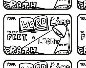 Psalm 119:105 DIY Puzzle Activity Kids Ministry - Etsy