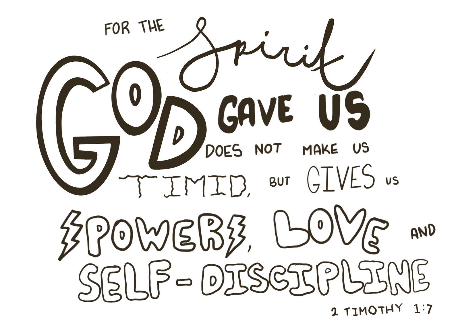 2timothy 1:7 Memory Verse Cards! - Etsy